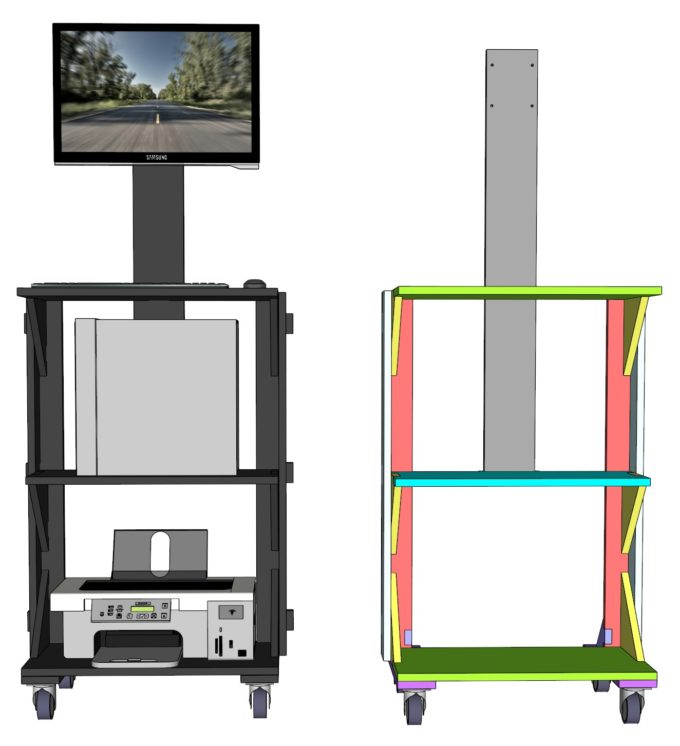 Computer or Laptop Cart CNC AND VECTOR FILES | Jays Custom Creations